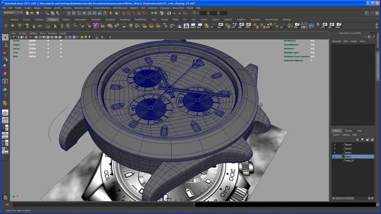 Modeling Tutorial In Maya Rolex Daytona Watch Part 22 Finish The