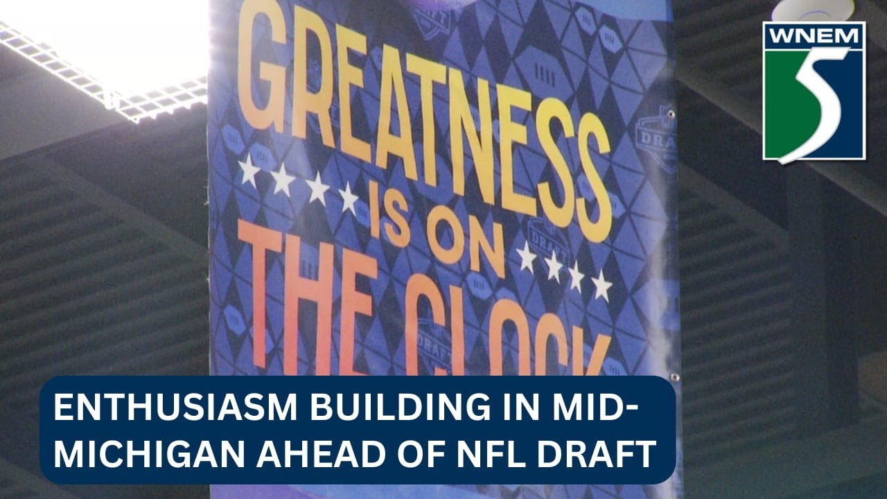 Enthusiasm building in mid-Michigan ahead of NFL draft - YouTube