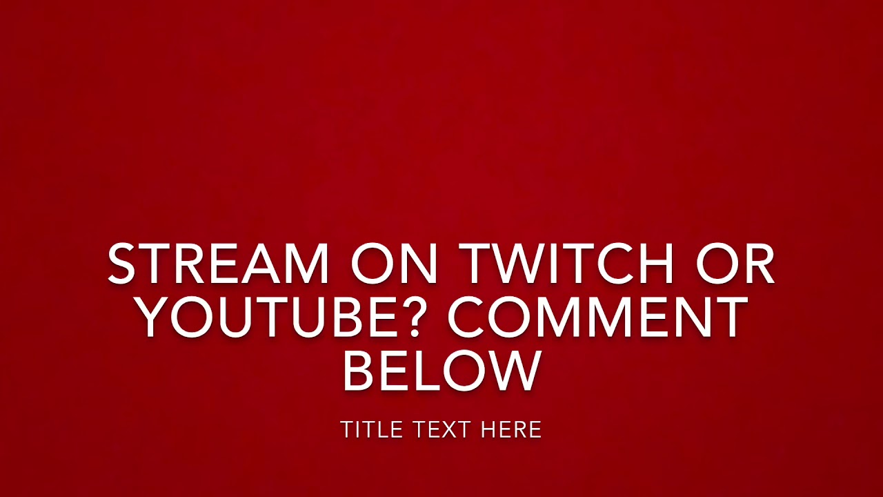 Comment below - YouTube