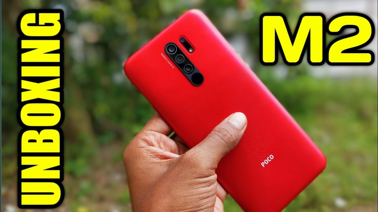 Poco m2 Brick Red unboxing and overview | retail unit from flipkart ...