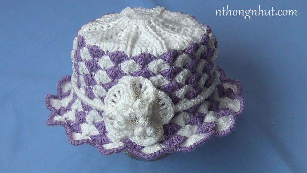 Crochet Hat Tutorial Eng Sub Hướng Dẫn Móc Mũ Len Kiểu Con Sò Youtube