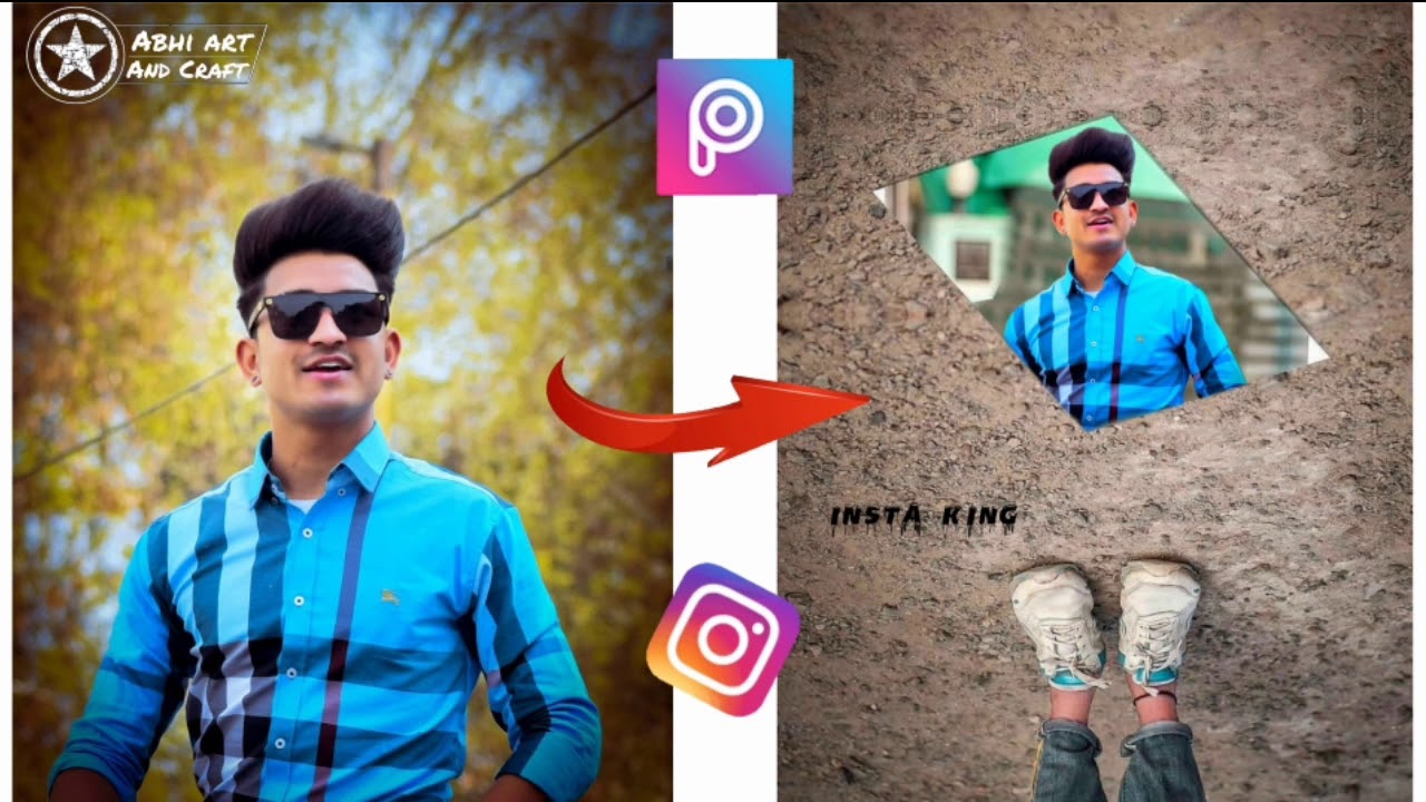 New mirror photo editing । viral photo editing । picsart । by abhi art ...
