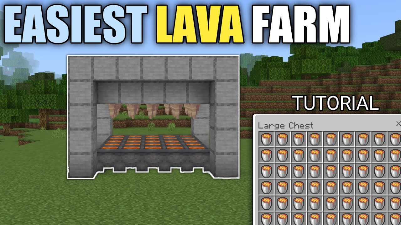 Easiest Lava Farm For Minecraft PE 1.20+ || Minecraft Tutorial # ...