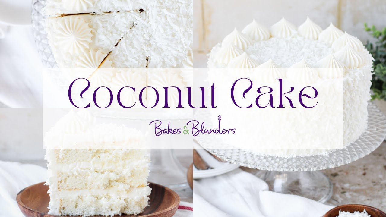 Simple Coconut Cake with Coconut Buttercream - YouTube