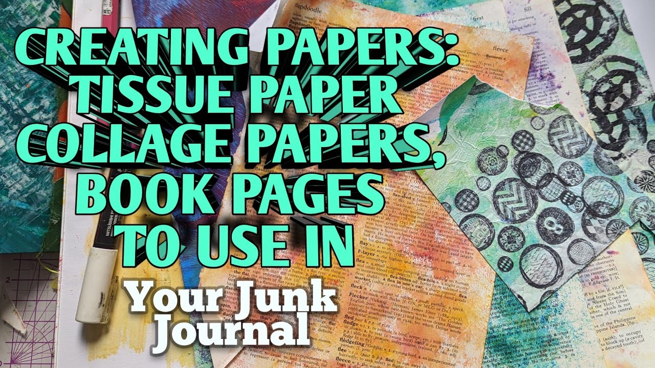 CREATING PAPERS, TISSUE COLLAGE PAPERS, BOOK PAGE COLOURED PAPERS for ...