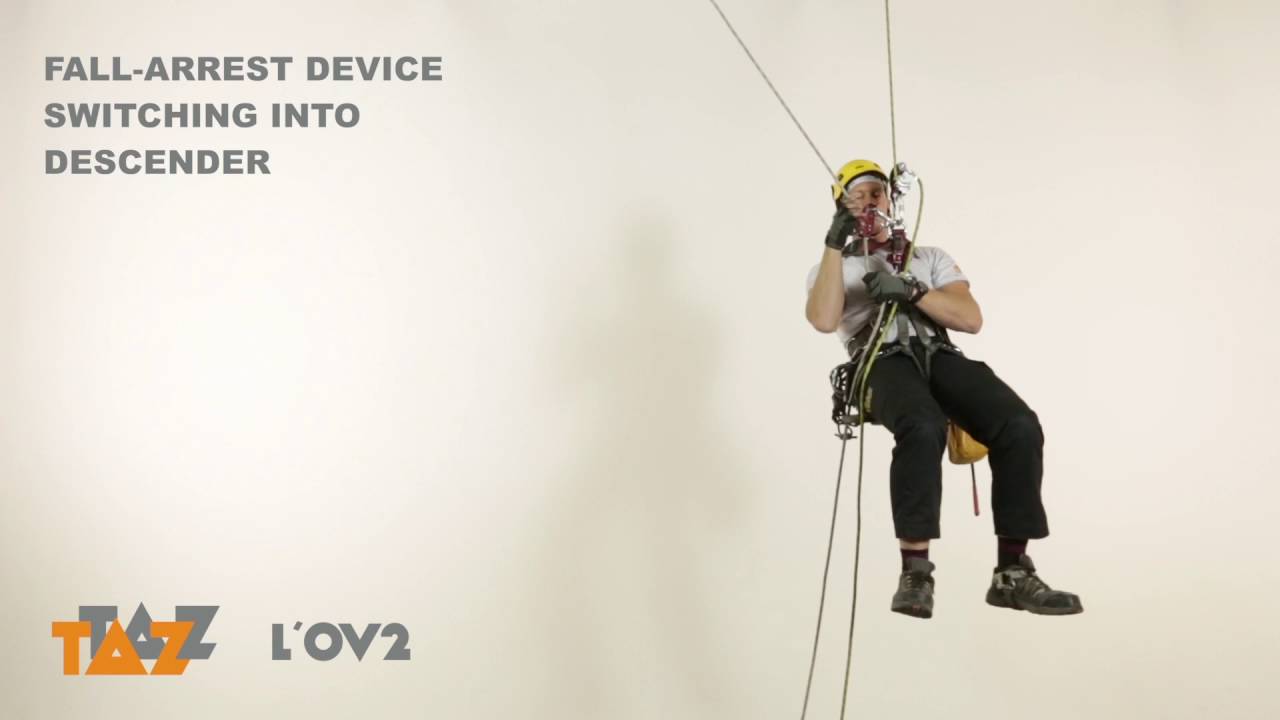 4 TAZ LOV2 fallarrest descender rope access - YouTube