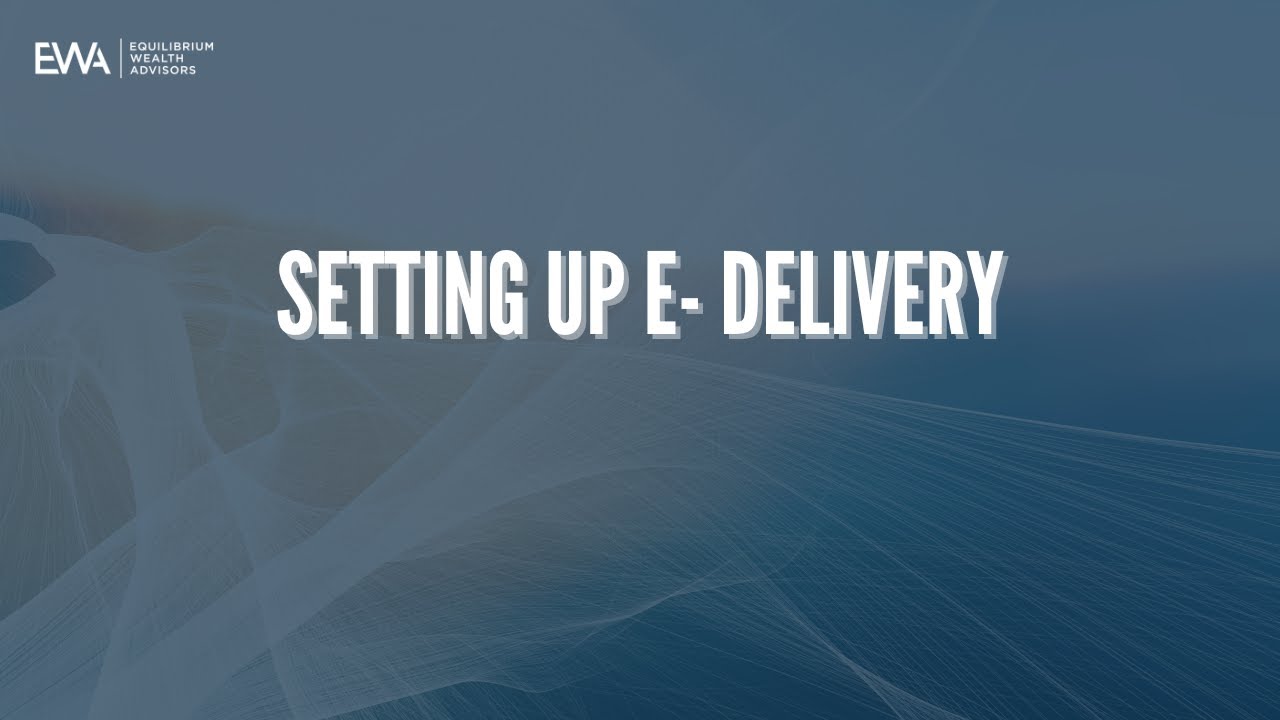 Setting Up E- Delivery - YouTube