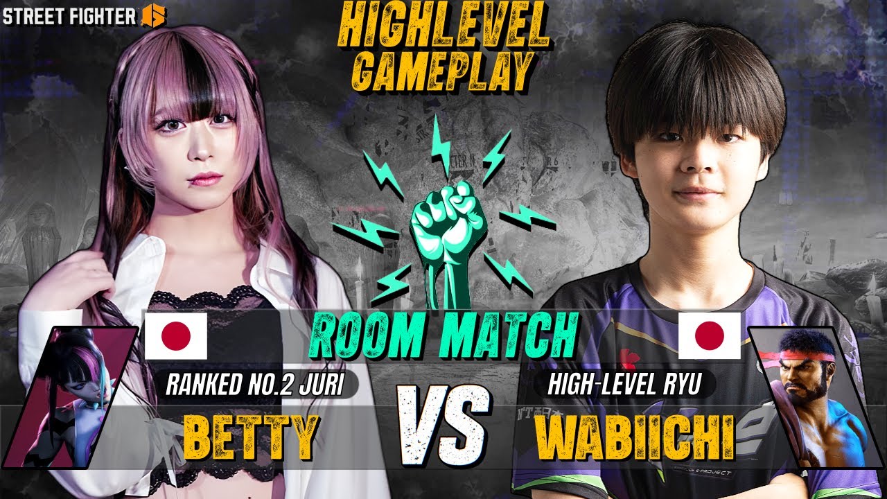 Street Fighter 6 BETTY (JURI) vs WABIICHI (RYU) High-Level SF6 Gameplay ...