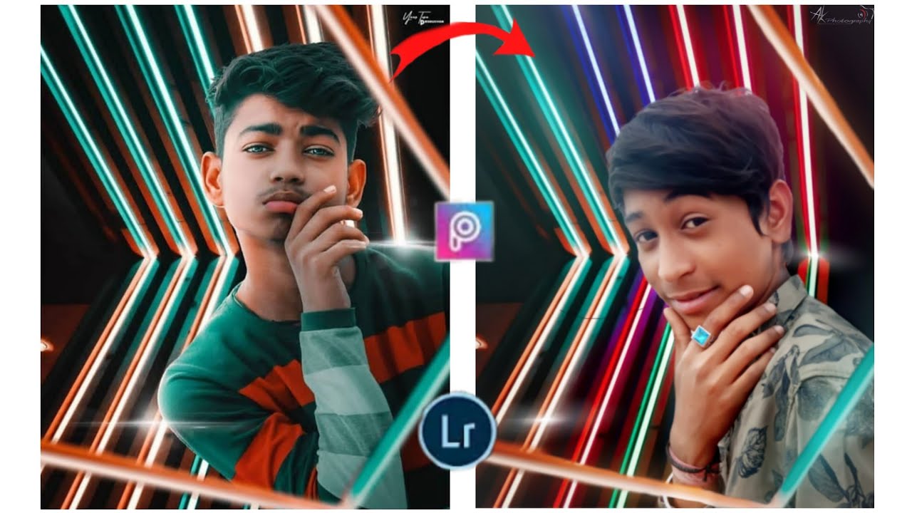 PicsArt Tube light Effect photo Editing // Tutorial in PicsArt ...