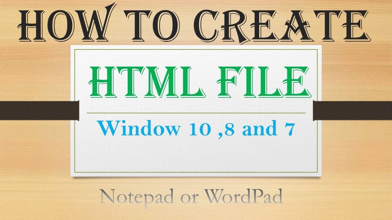 How To Create Html File In Your Pc Windows 10 8 Or 7 Using Notepad Or How To Create Html File In Your Pc Windows 10 8 Or 7 Using Notepad Or