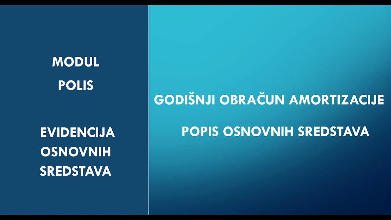 MPP2 - Godišnji obračun amortizacije i popis osnovnih sredstava - YouTube