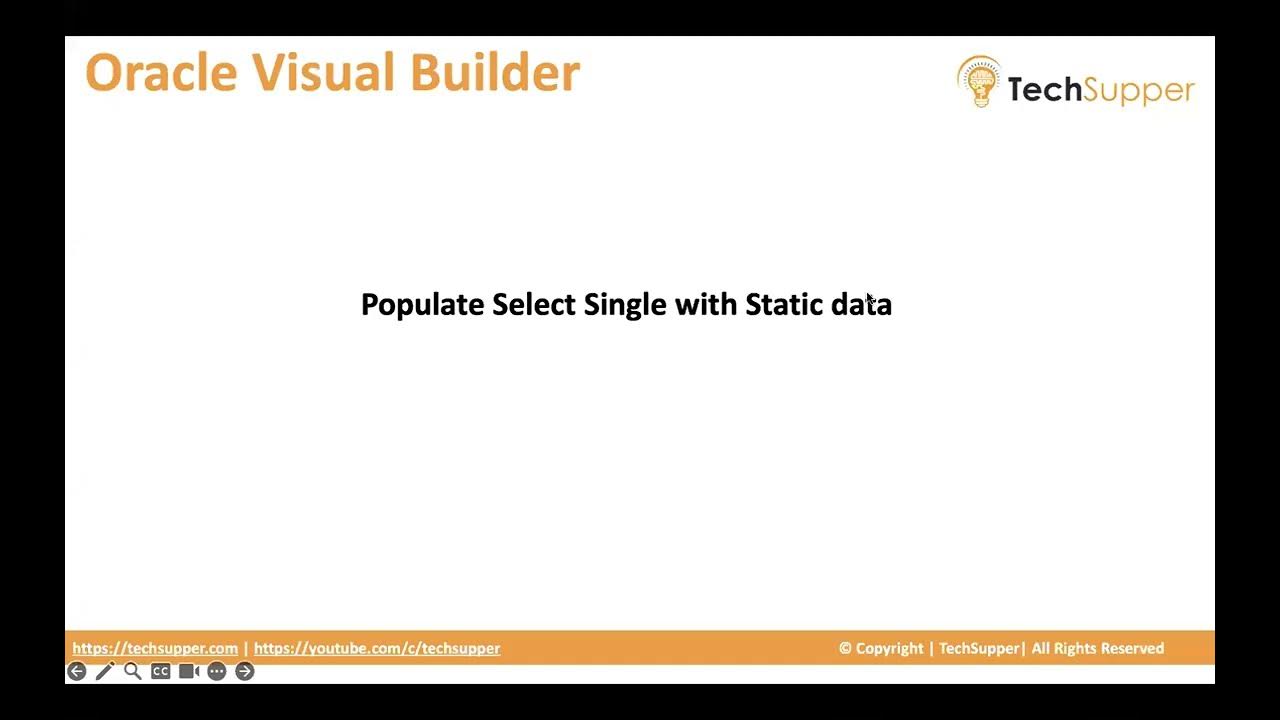8. Populate Select Single with Static data | Oracle VBCS | VBCS #vbcs #oracle - YouTube
