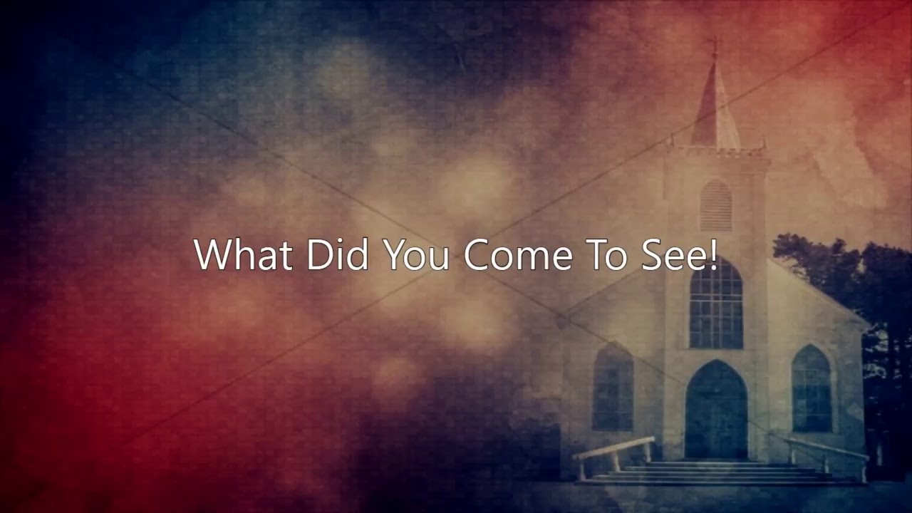 What Did You Come To See? - YouTube