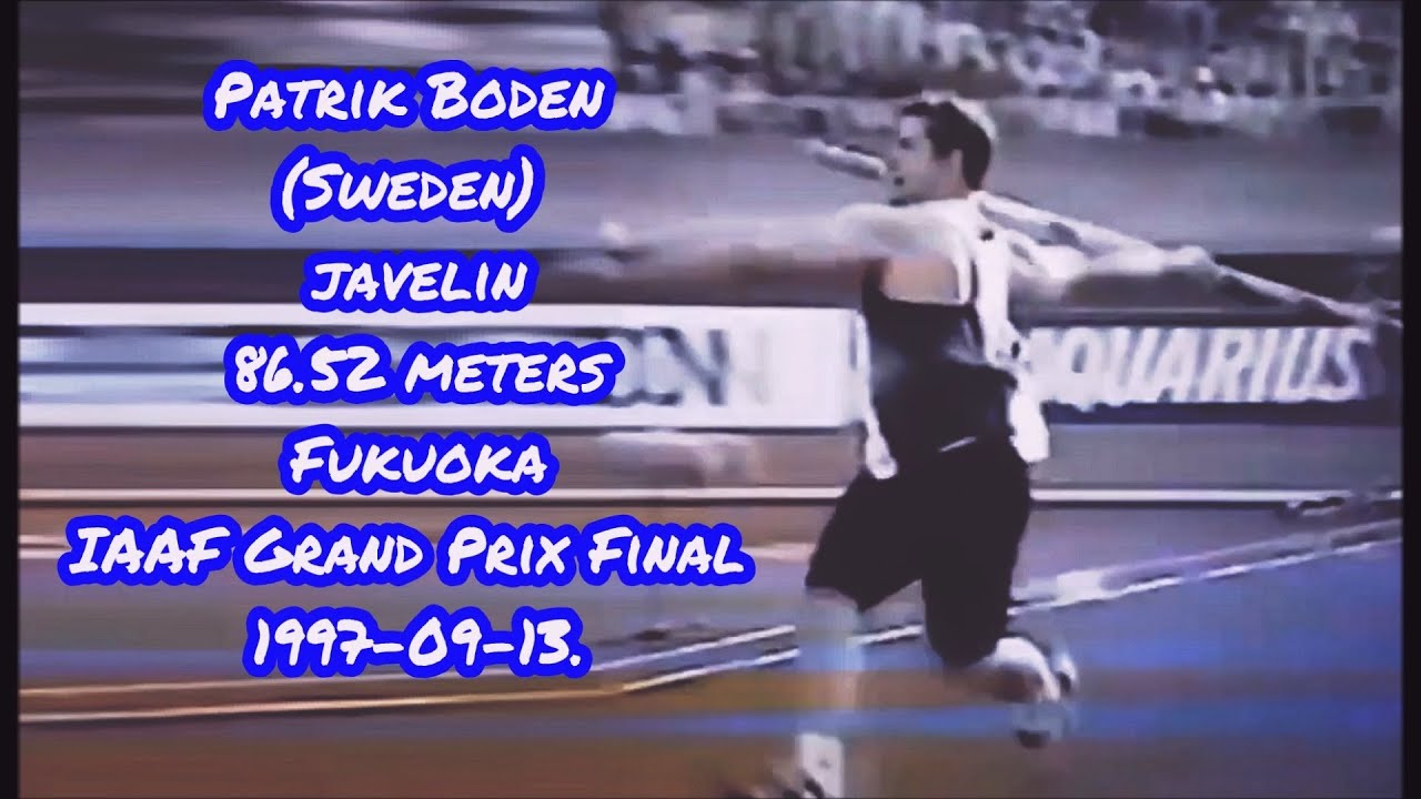 Patrik Boden (Sweden) javelin 86.52 meters Fukuoka IAAF Grand Prix ...