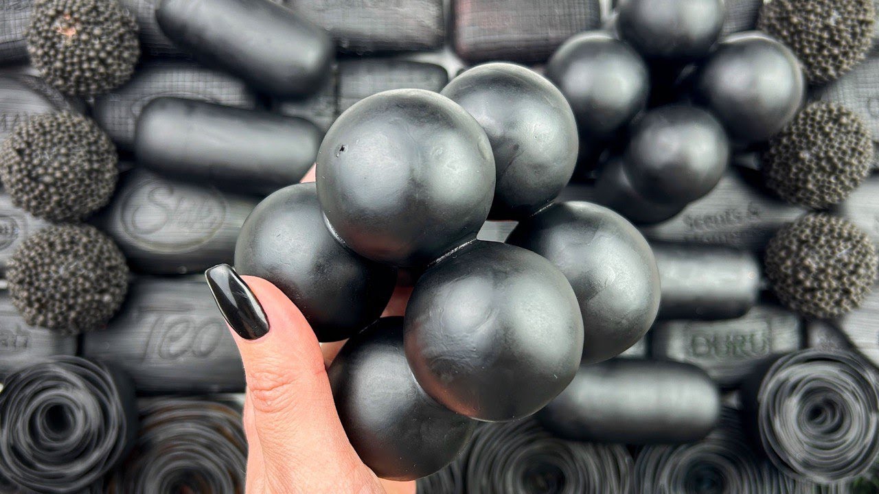 GUESS THE COLOR★Clay cracking★Hand crush soap stripes★ASMR SOAP★Soap ...