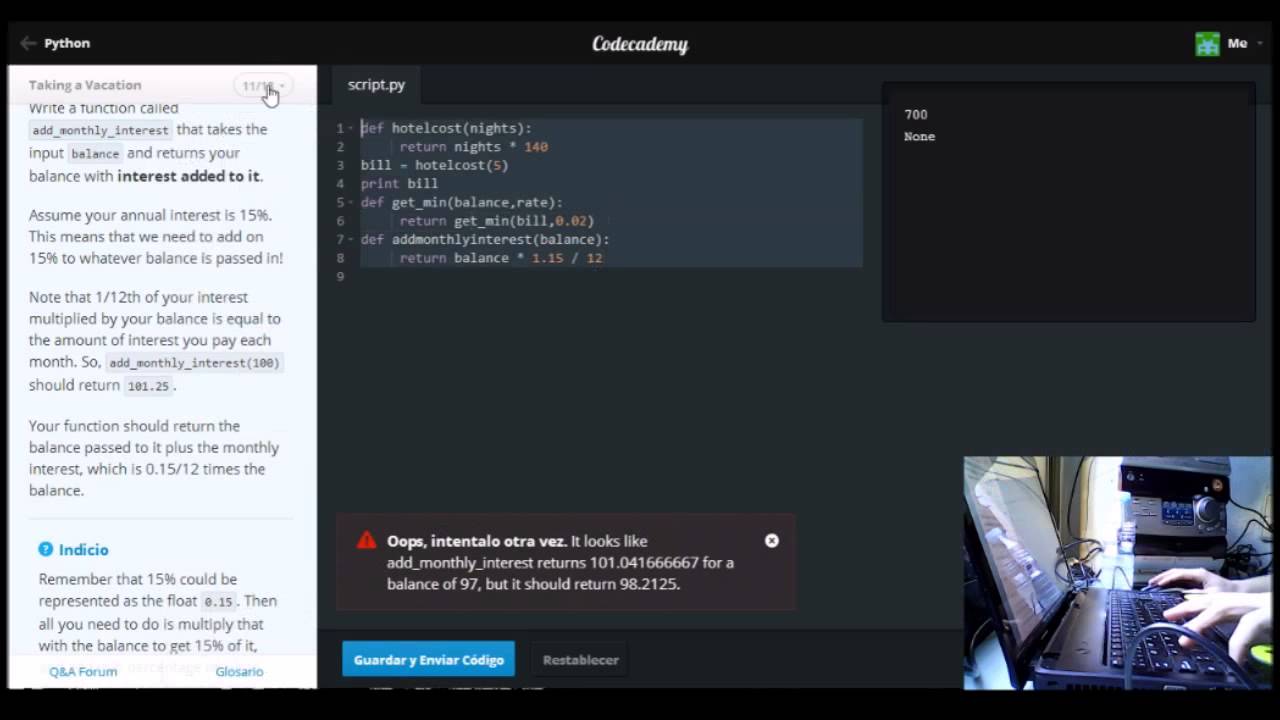 Mi hora de código 6 Python y Codeacademy - YouTube