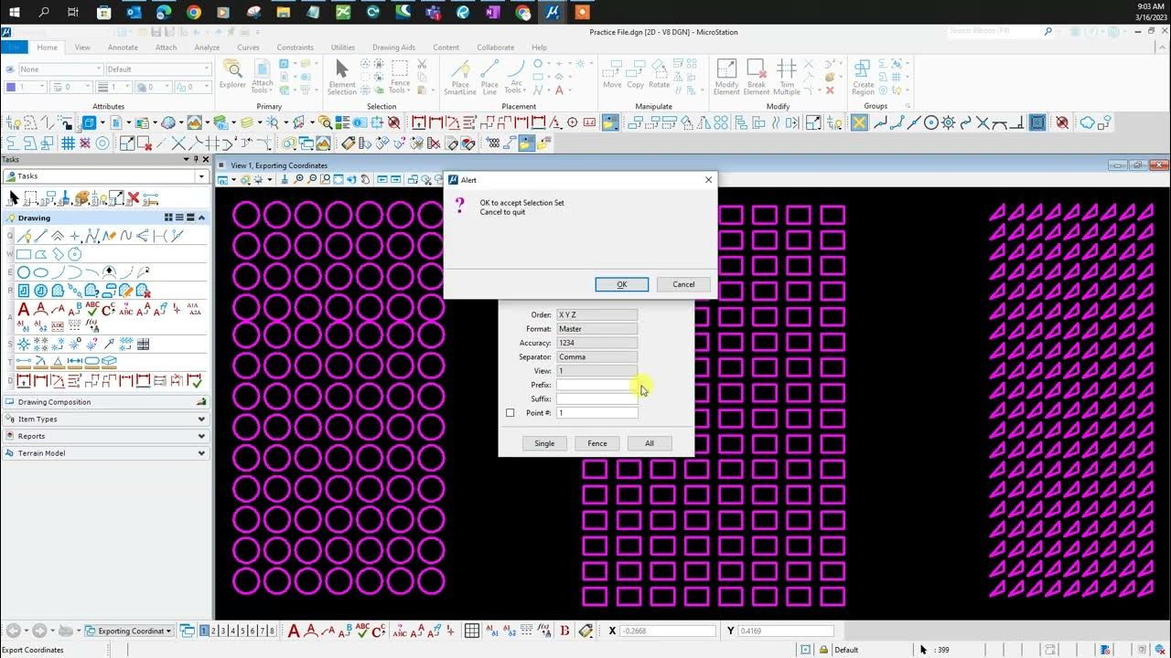 Microstation Connect Edition How To Export Coordinates Youtube