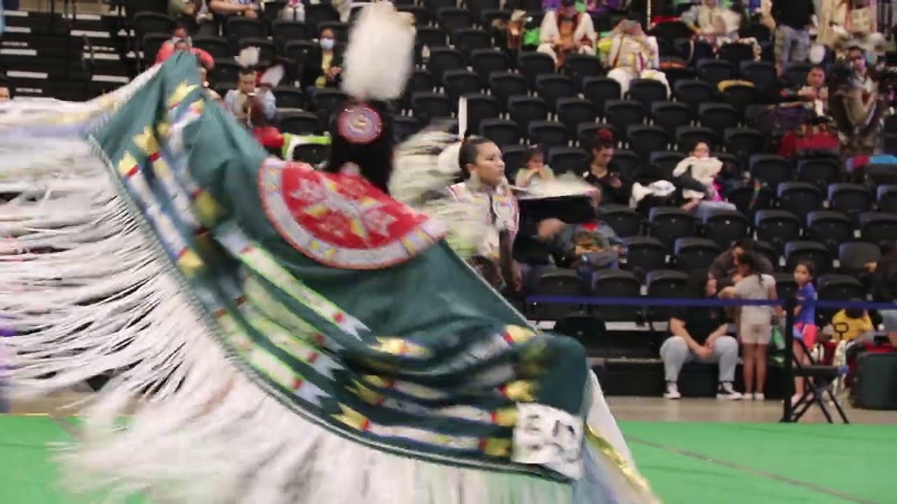 4 Bears Powwow 2022... Saturday Night Live... Jr. Women's Fancy Shawl ...