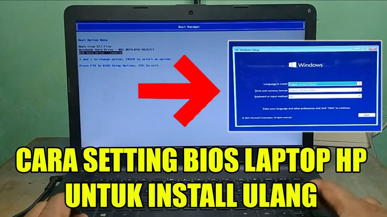 CARA SETTING BIOS LAPTOP HP UNTUK INSTALL ULANG - YouTube
