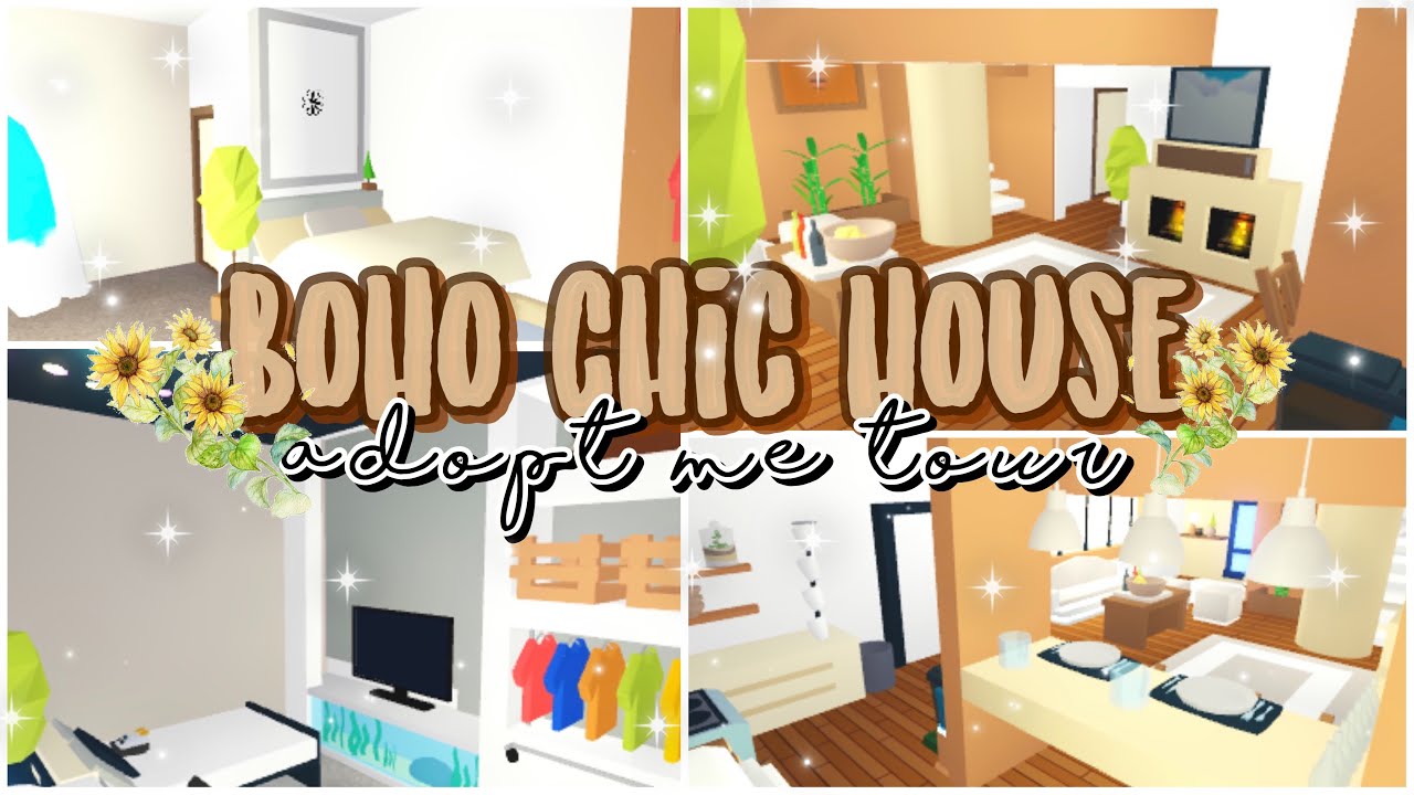 Boho Chic Family House Tour - Adopt me Roblox - YouTube