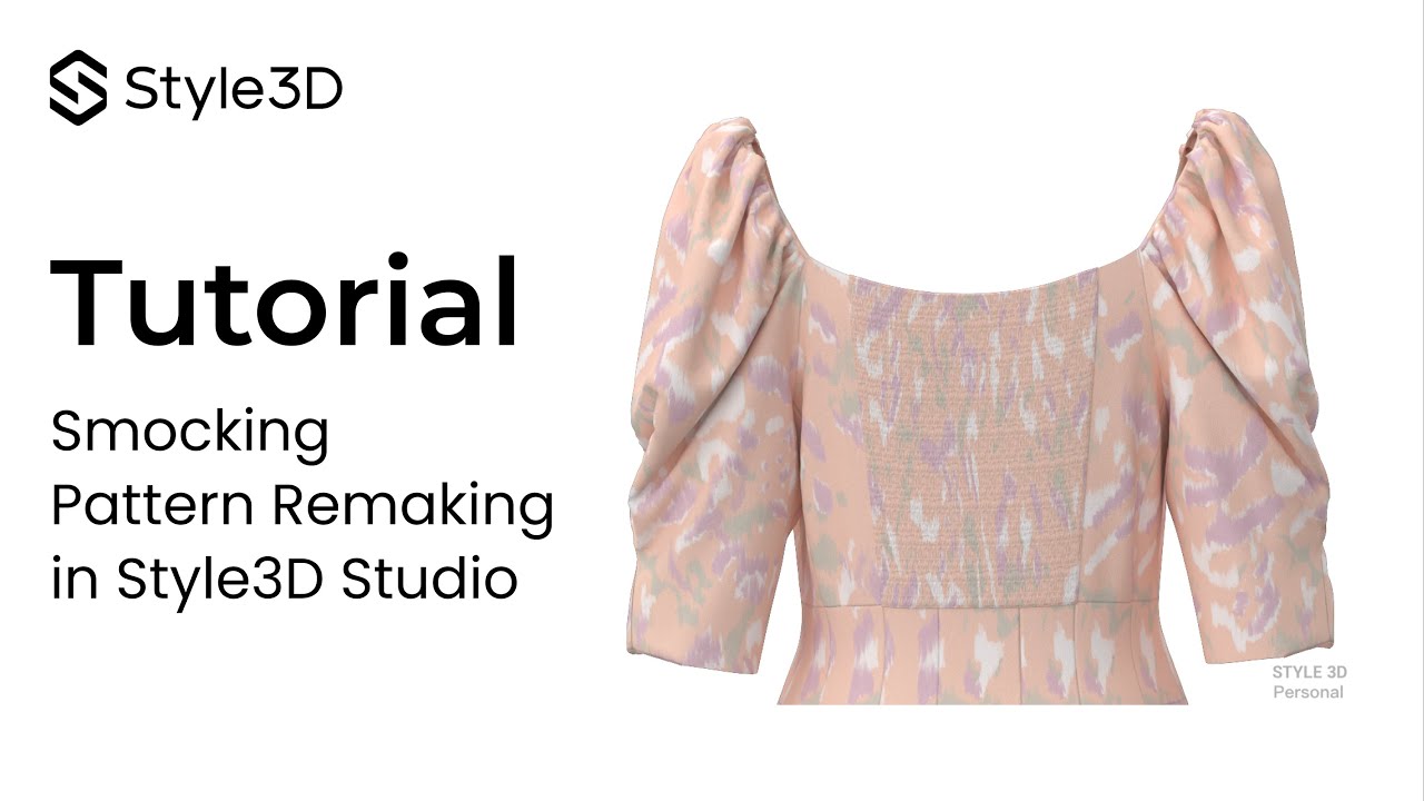Style3D | Smocking Pattern Remaking - YouTube