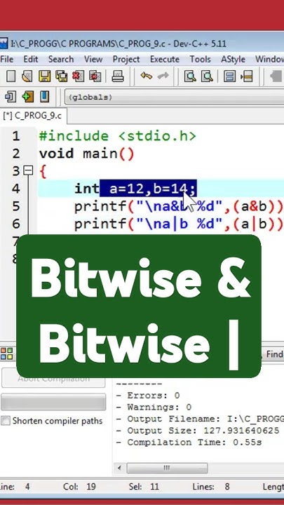 bitwise and or #learncoding #Harshika_SoftwareTrainer #subscribe #subscribemychannel - YouTube