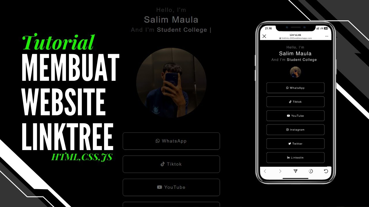 Tutorial Membuat Website Linktree Sederhana Menggunakan Htmlcss Dan