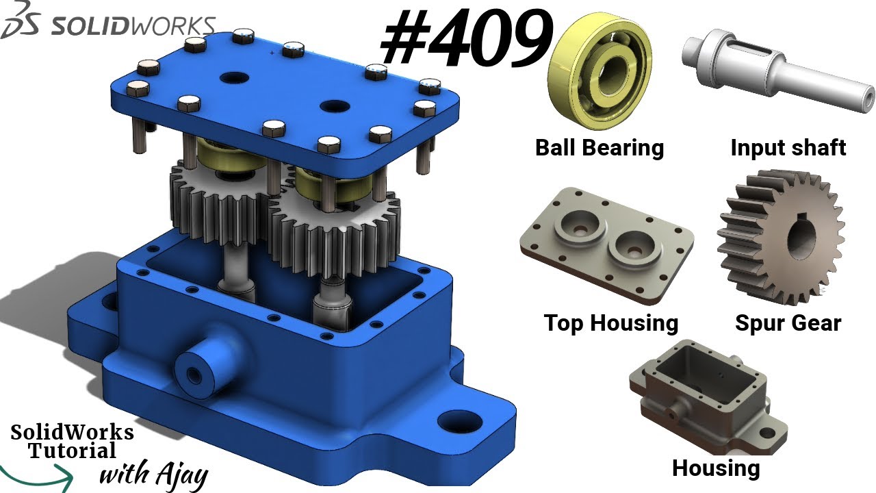 Mastering Pump Gear Box Design in SolidWorks! 💡🔧 #Designwithajay # ...