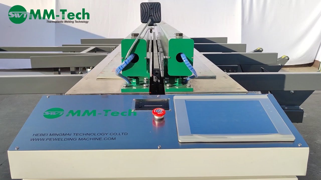 MM Tech Plastic Sheet Welder Demonstrates Plastic Sheet Butt Welding ...