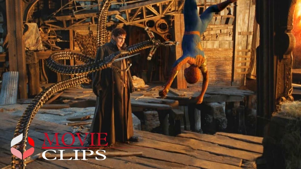 spider man 2 (2004) doctor octopus vs spider man final fight part 2 ...