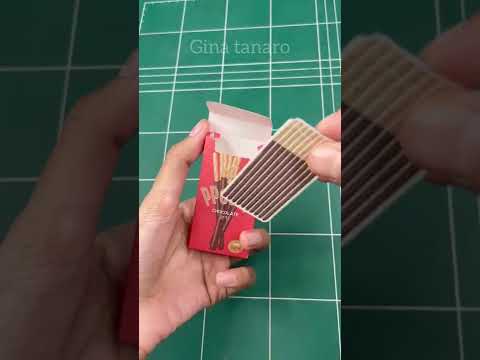 ASMR papercraft origami korea snack pocky - YouTube