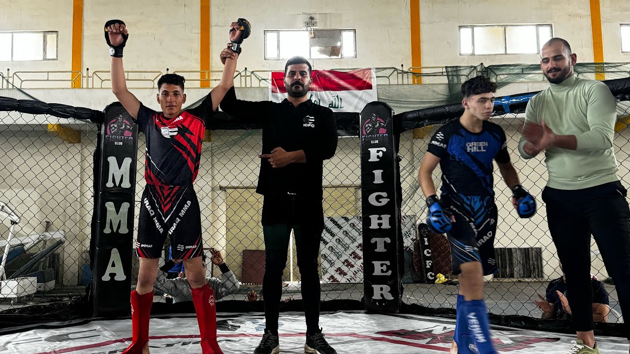 Ahmed Reda vs Mustafa Khairallah, Iraqi amateur, weight 57 kg - YouTube