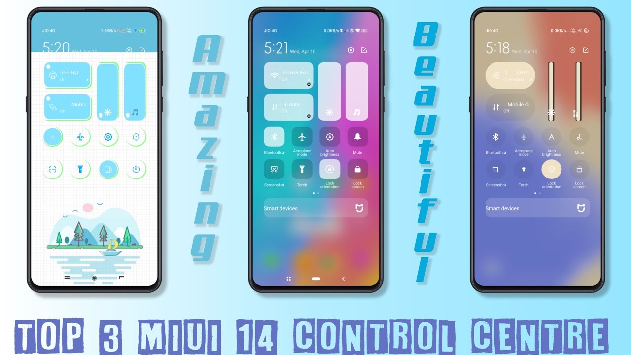 Top 3 MIUI 14 Control Centre | MIUI 14 Premium Control Centre | MIUI 14 Premium Themes - YouTube