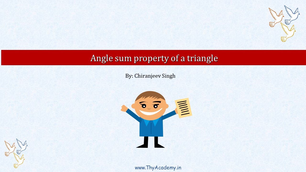 7 Angle sum property of a triangle - NCERT Class 9 ( 9th or IX) Chapter ...