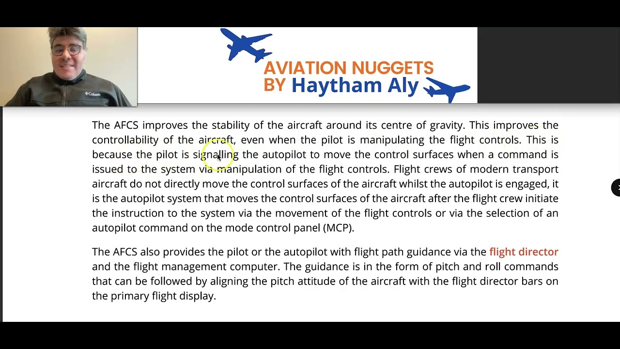 AFS Automatic flight control system , Aviation nuggets by @Haytham_Aly ...