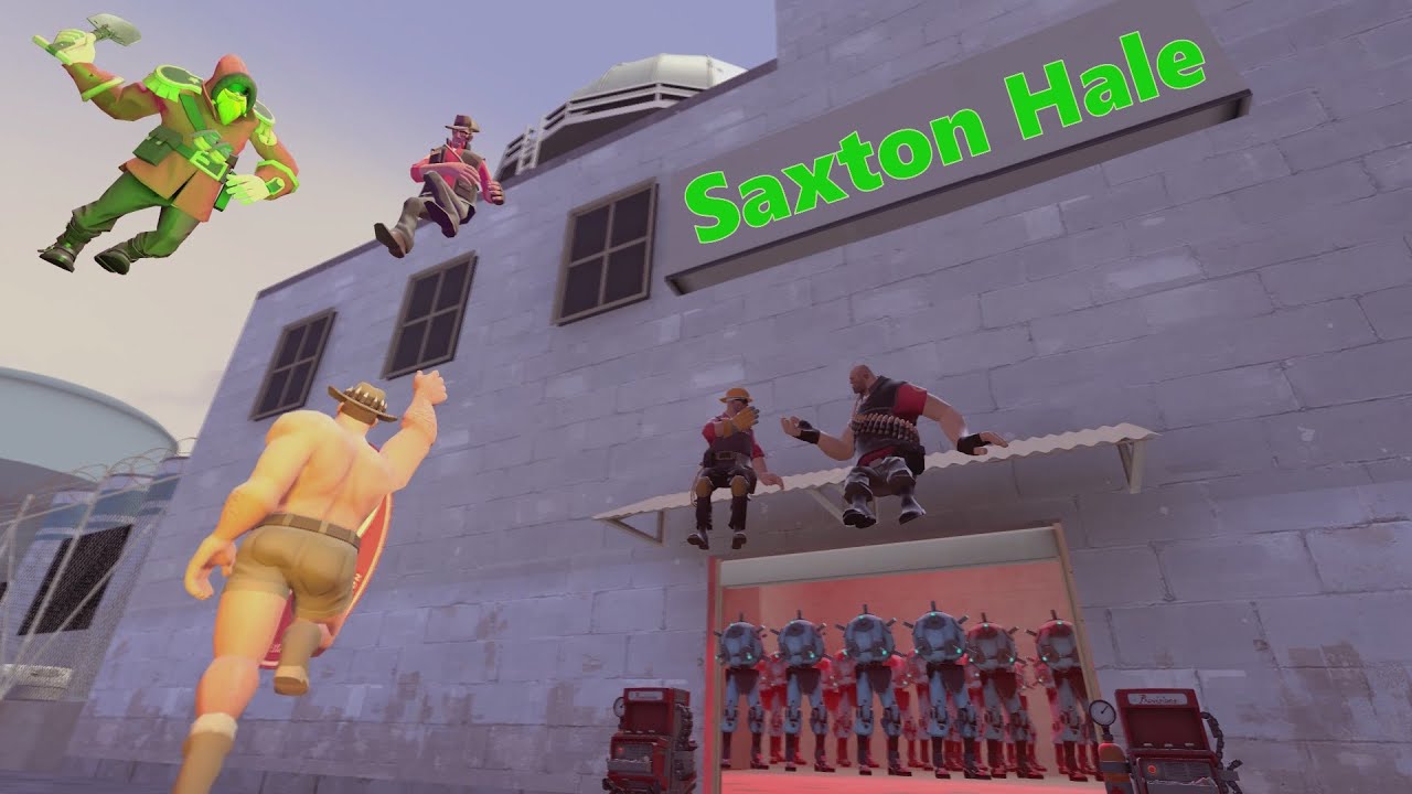 TF2 random things at Saxton hale - YouTube