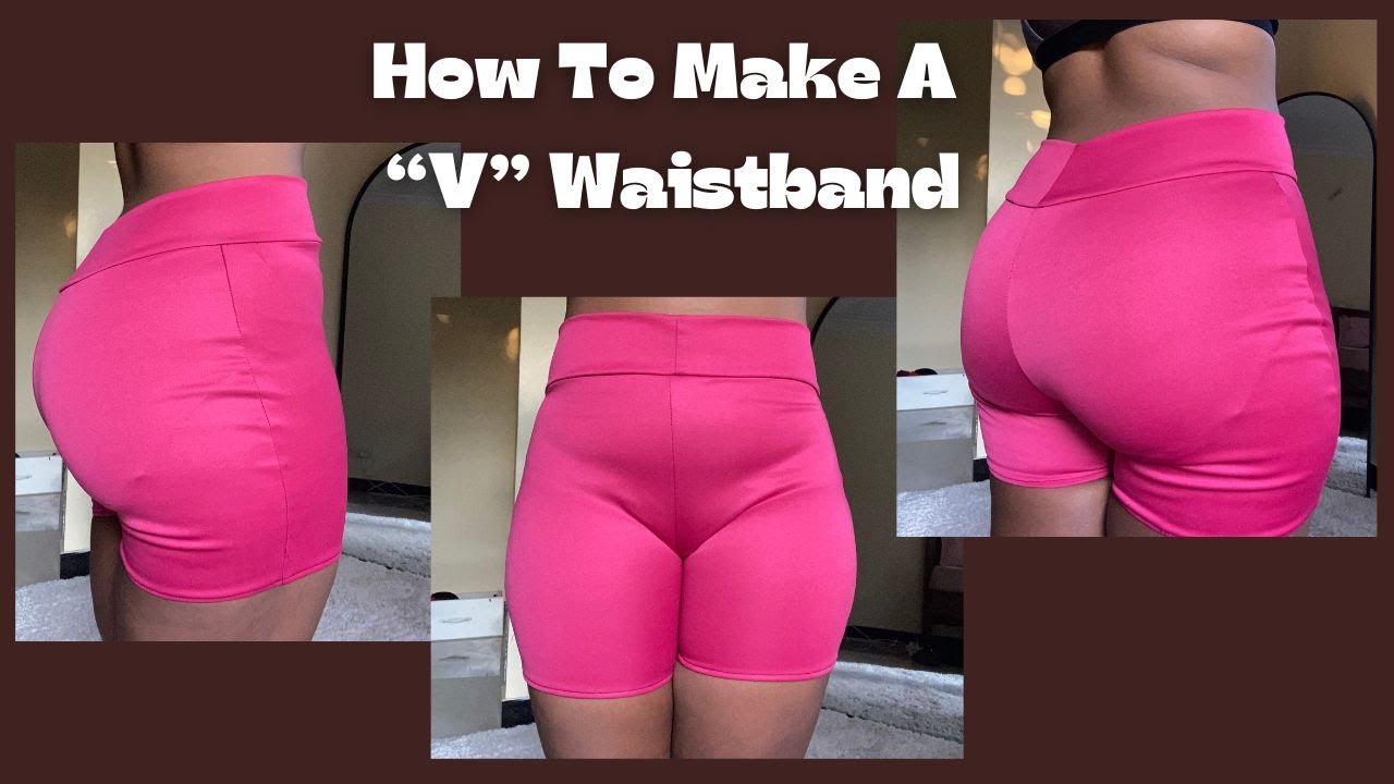 How To Cut & Sew A V Waistband!!| The Best Waistband For Curvy Girls ...