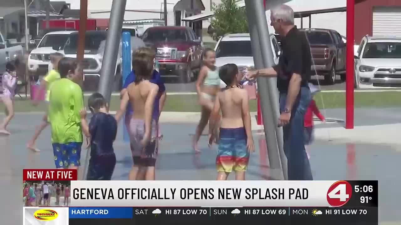 Geneva officially opens new splash pad - YouTube