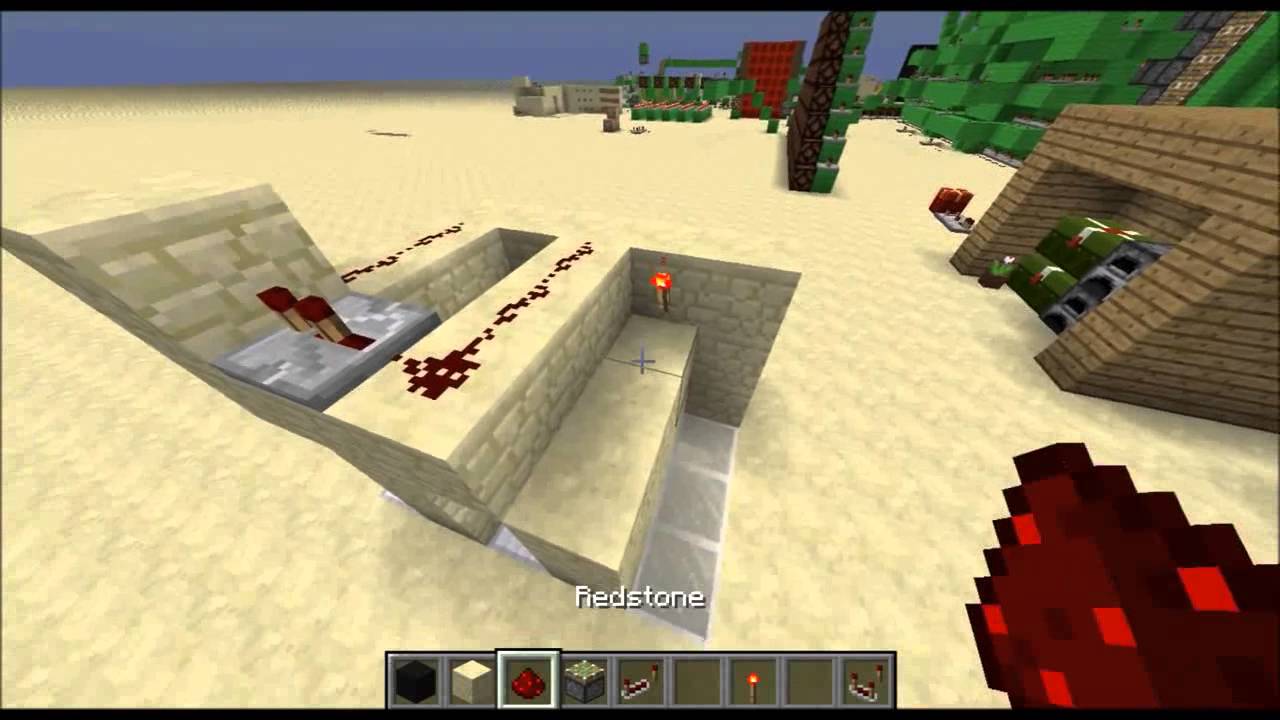 Minecraft Tricks and Tips: Secret Door Minecraft Play - YouTube