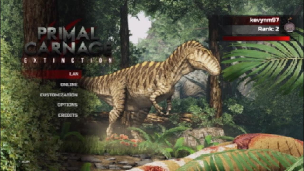 Primal Carnage all main menu screens - YouTube