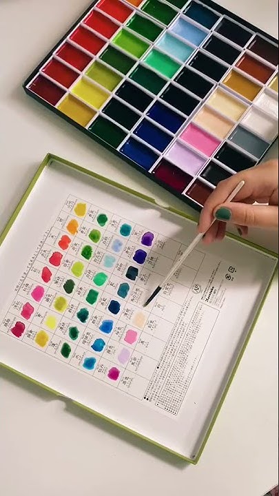 Kuretake Gansai Tambi watercolors swatches - YouTube