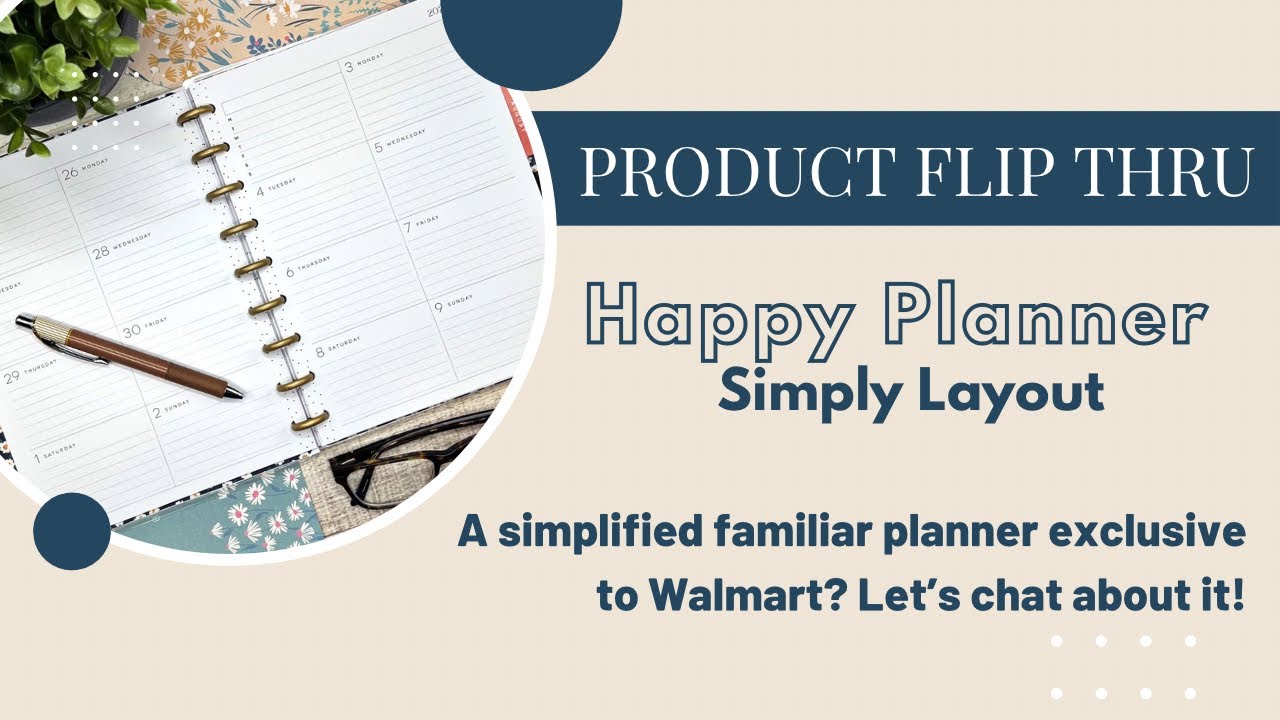 New Simply Layout Planner | Flip Thru | Happy Planner - YouTube