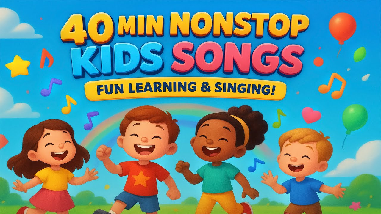 “40 Minutes Nonstop Kids Songs 🎶 | Fun Educational Nursery Rhymes for ...