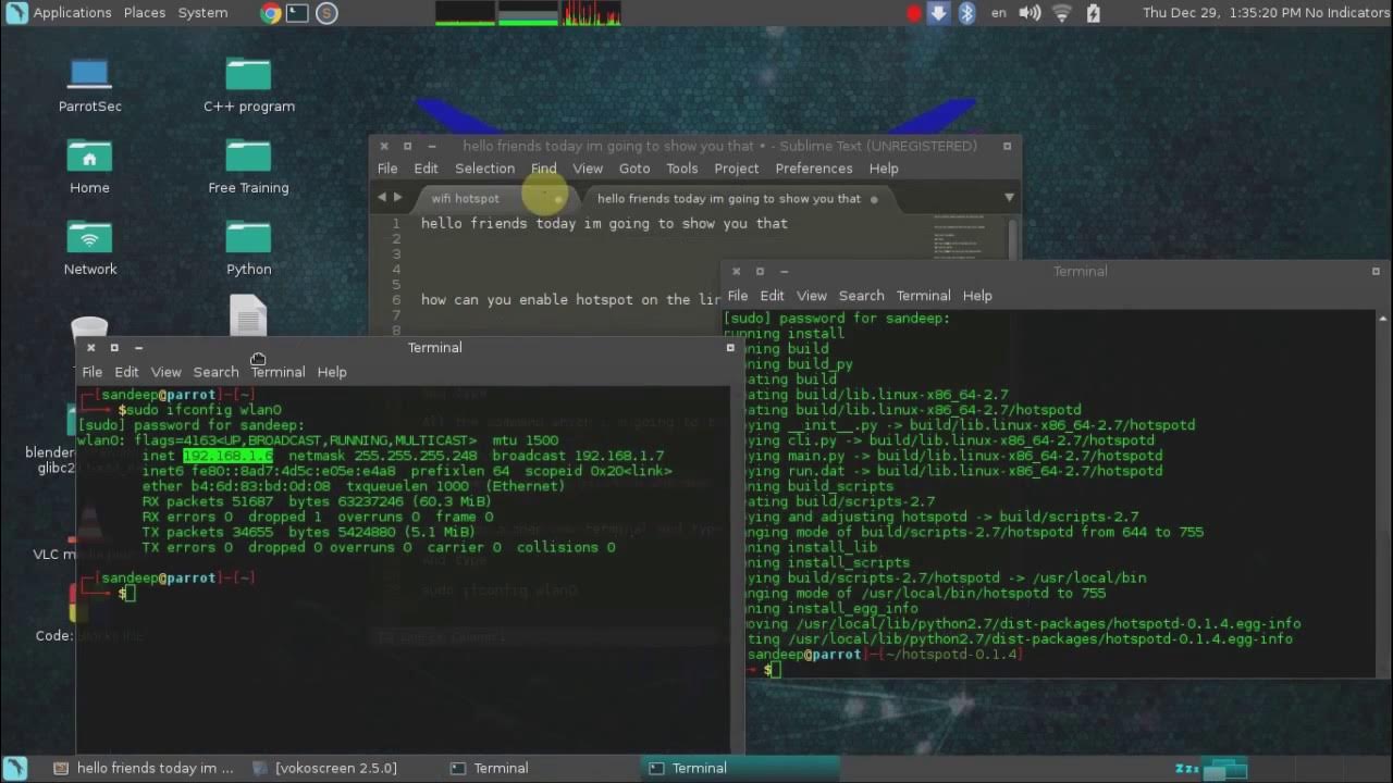 How to create hotspot on the Linux (Kali,Parrot,any) - YouTube