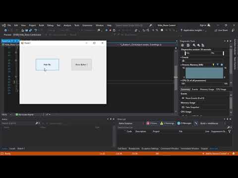 How to Show or Hide a control in C# NET #winsformapp - YouTube