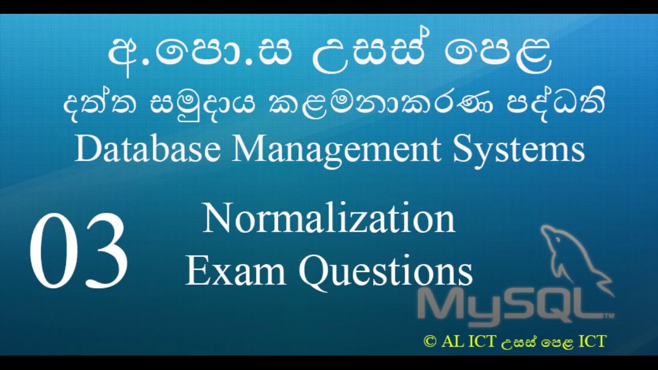 03 - Normalization Exercise - YouTube