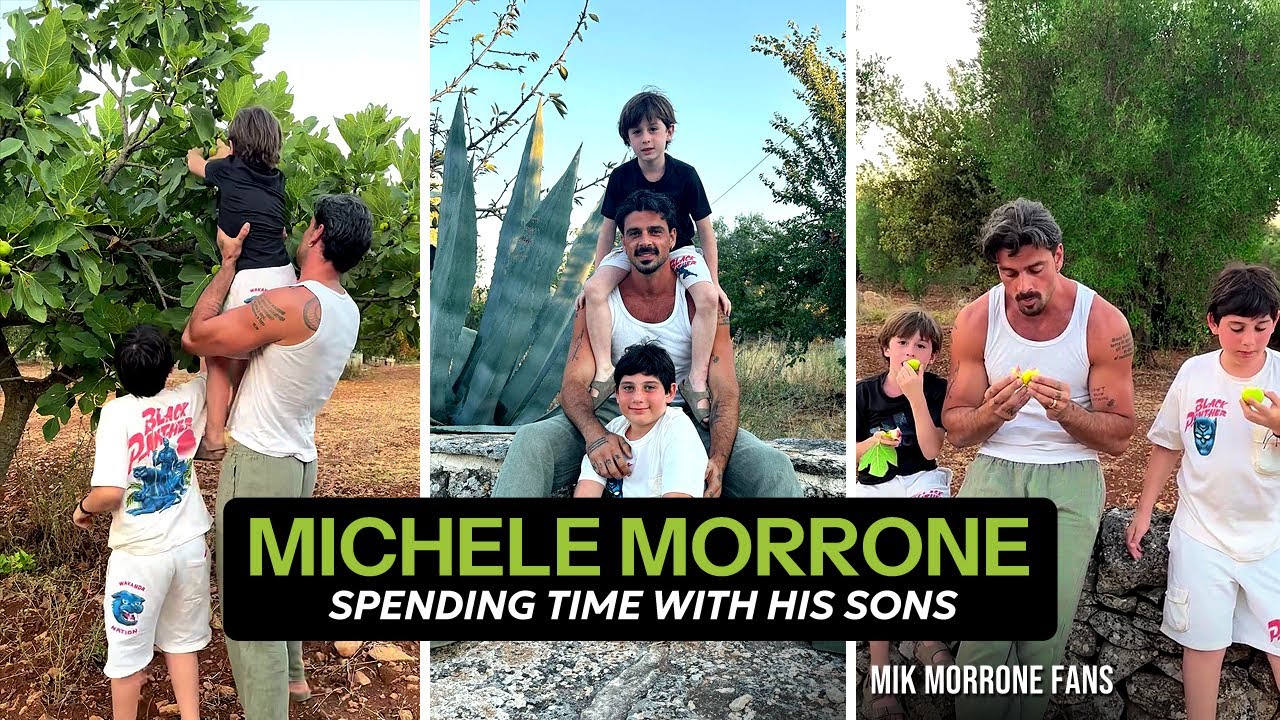 Michele Morrone spending time with his sons - YouTube