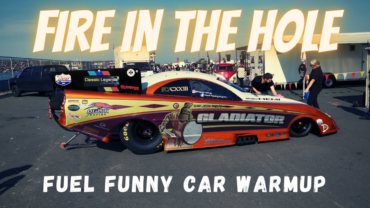Drag Racing | Fire in the hole - Gladiator AA/FC Nitro Funny Car Warmup ...