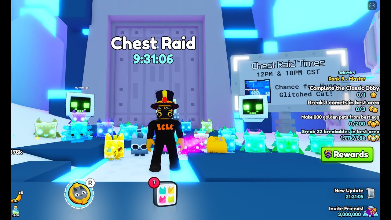 Am dat o runda de chest raid in pet simulator 99! - YouTube