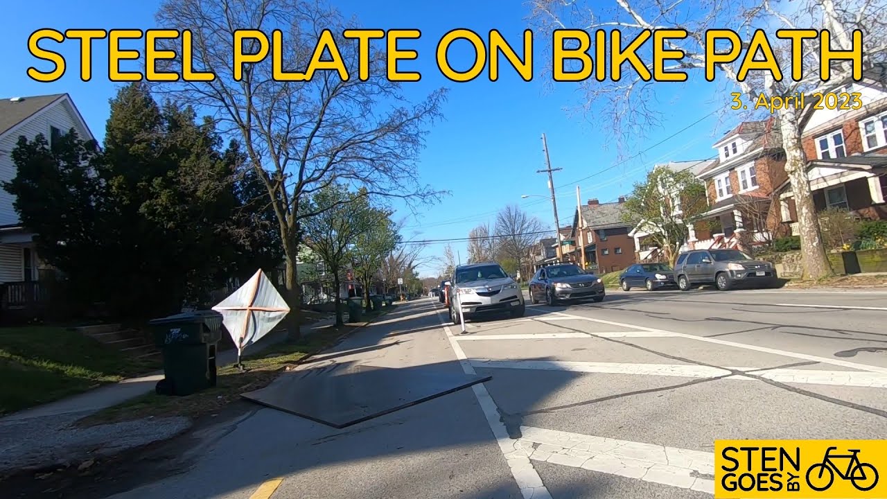 Bike Ride #1 - Steel Plate on Bike Path - YouTube